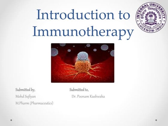 Immunotherapy for cancer | PPT