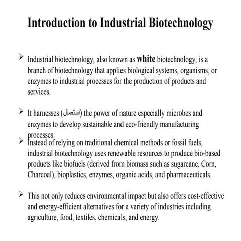 Introduction to Indus Biotech lec 1 presentation | PPT