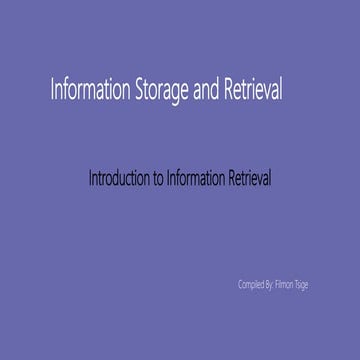 Introduction To Information Retrieval Pptx