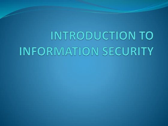 Introduction To Cybersecurity Fundamentals Pptx