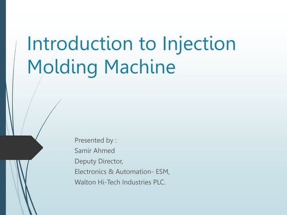 Injection moulding ppt | PPTX | Woodworking | Arts and Crafts