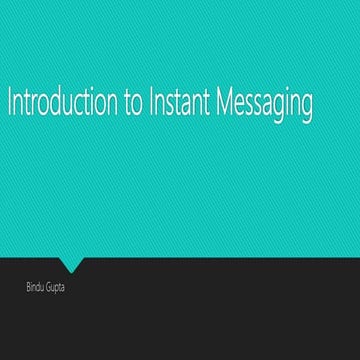 Introduction to Instant Messaging class 10 | PPTX