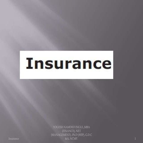 Introduction to insurance | PPTX