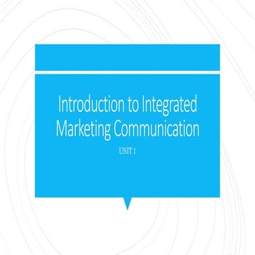 Introduction to integrated marketing communication | PPTX