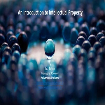 Introduction to intellectual property | PPTX