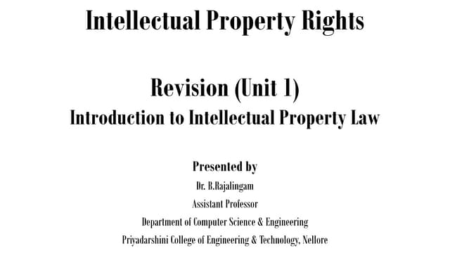 Introduction to IPR | PPTX