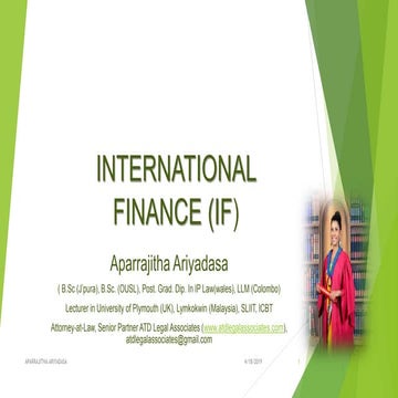 Introduction to international finance and International economy | PPTX