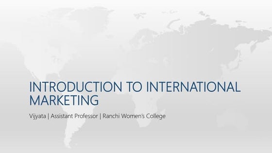 International marketing | PPT