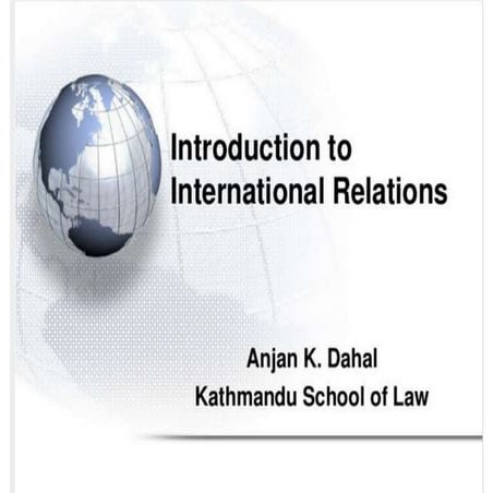 Introduction to international relation | PPT