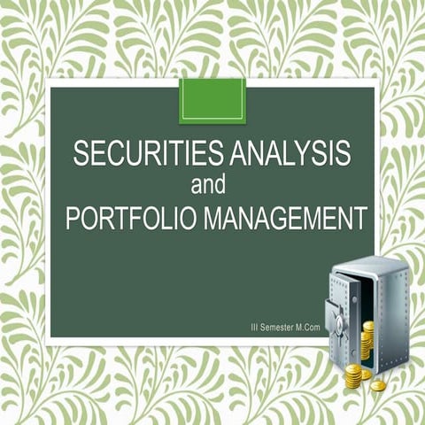 Introduction to investments | PPTX