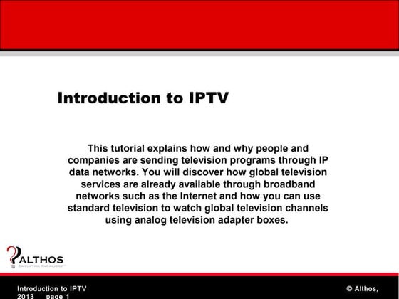Basics of IPTV | PPT