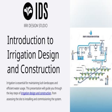 Introduction to Irrigation Design and Construction | PPTX