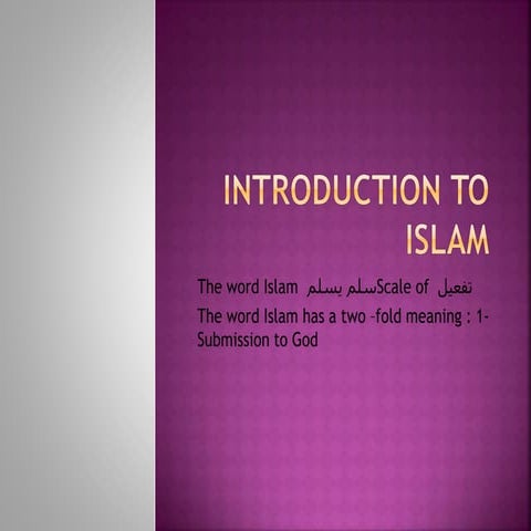 INTRODUCTION TO ISLAM.pptx IOBM UNIVERSITY [ ISLAMIAT ] REL 101 | PPT