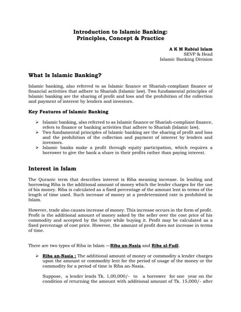 Islamic banking | PPT | Business Banking & Finance | Business