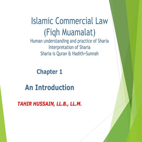 Introduction to Islamic Commercial Law.pptx | Islam | Religion & Spirituality