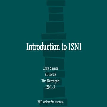 Introduction to ISNI | PPT