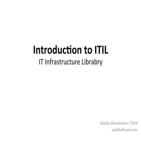 ITIL Introduction | PPT