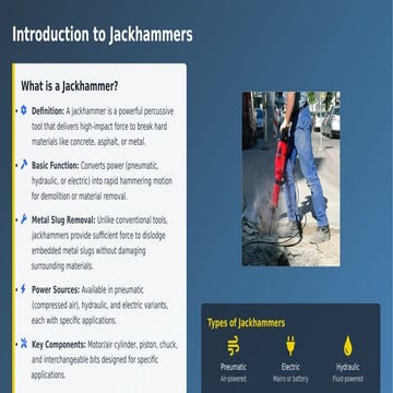 Introduction to Jackhammers to the Effective and Safe Use | PPTX