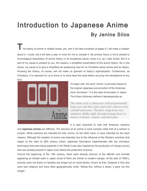 Anime | PPTX