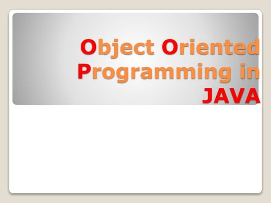 Introduction to java | PPT Introduction to java | PPT
