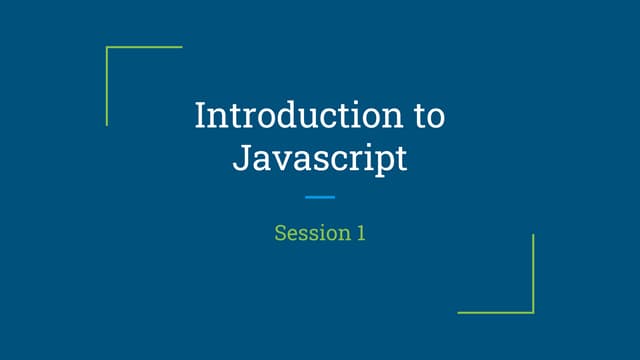 Introduction To Java Script For Web Pptx Free Download