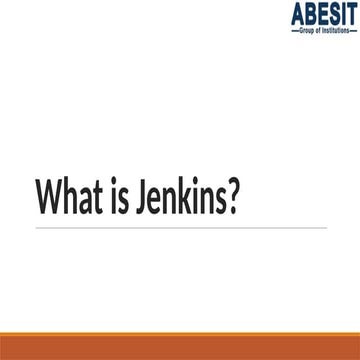 Introduction to Jenkins Continuous Integration & Deployment | PPTX
