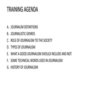 INTRODUCTION TO JOURNALISM FOR CAREER IN JOURNALISM | PPT