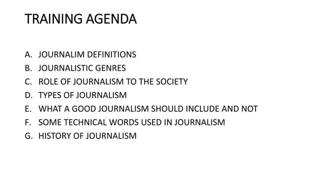 Journalism | PPT