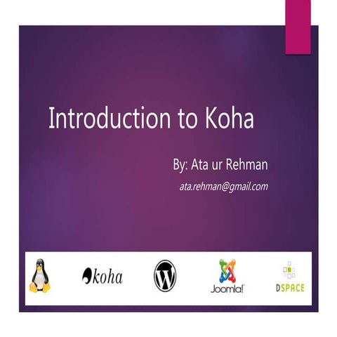 Introduction to Koha - ILS | PPTX