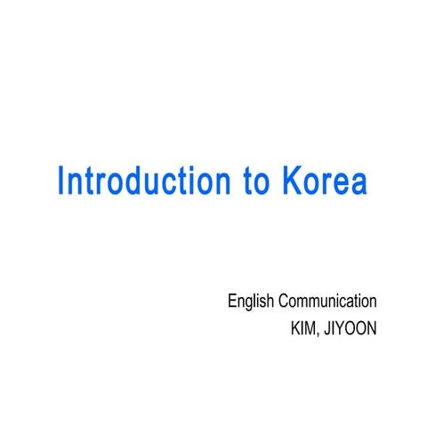 Introduction to korea1 | PPT