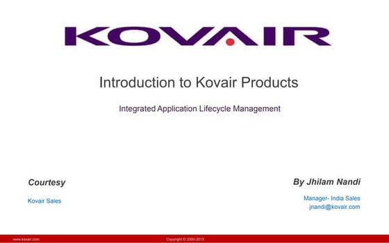 Kovair Integrated ALM Infographic | PPT