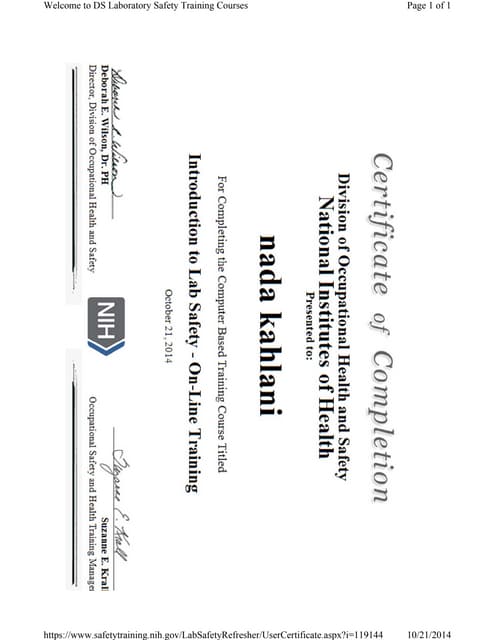 Introduction to Lab Safety NIH | PDF