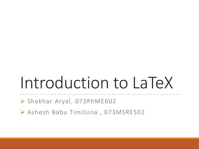 Introduction to LaTex | PDF | Desktop Publishing | Computer Software and Applications
