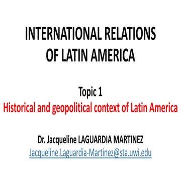 Introduction to Latin America: Historical and geopolitical context ...