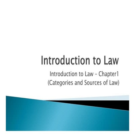 Introduction To Law | PPT