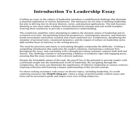 Introduction To Leadership Essay.pdf
