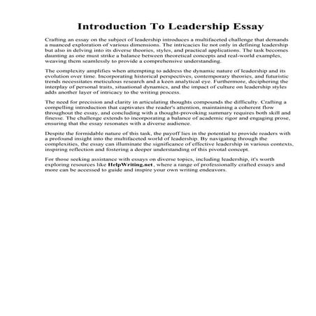 Introduction To Leadership Essay.pdf | Bodybuilding | Sports