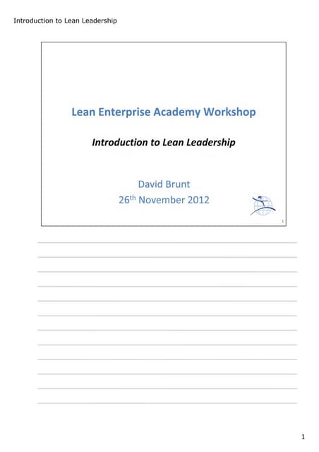 Lean enterprise academy
