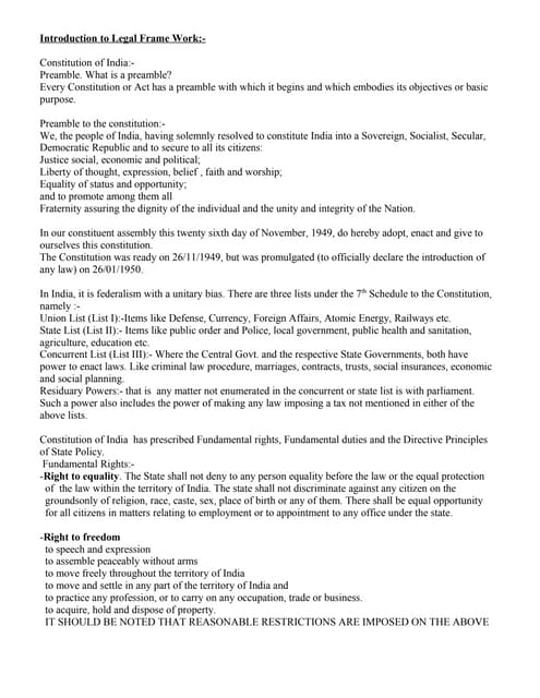 UNIT -4 INTRODUCTION TO INDIAN CONSTITUTION, FUNDAMENTAL RIGHTS, HUMAN RIGHTS COMMISSION.-UNIT 4 ...