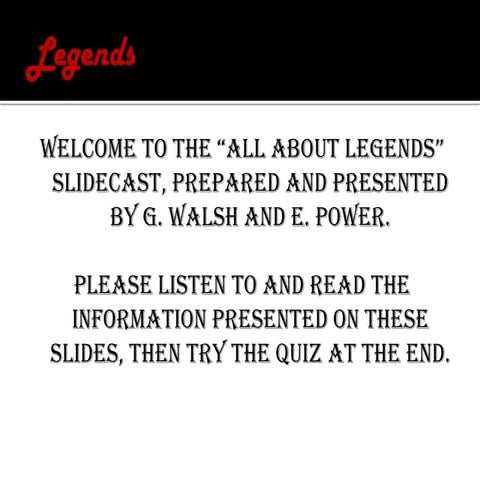 Introduction to legends | PPTX