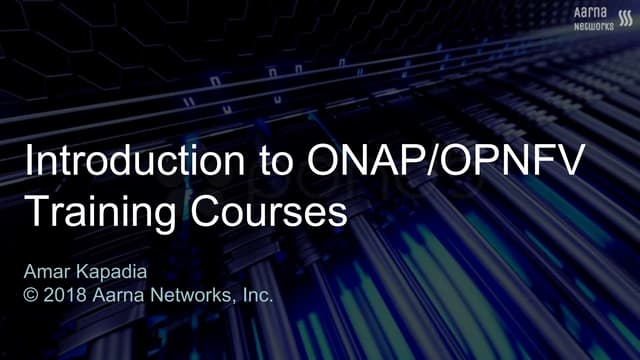 Introduction To Opnfv And Onap Training Courses Pptx Computer Networking Computing