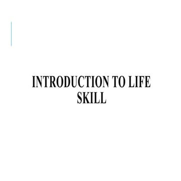 Life skills presentation | PPTX