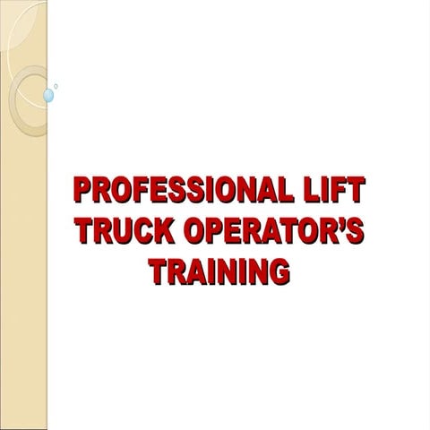 Introduction to different types of Lift Trucks with their source of energy | PPT