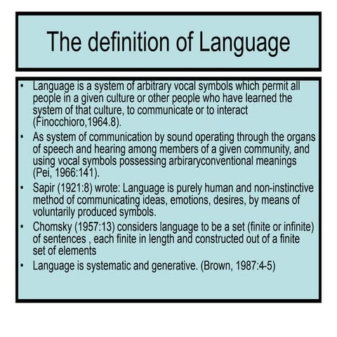 Introduction To Linguisticsppt