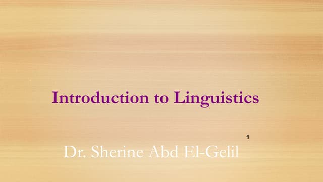 Hockett's language features | PPTX | Technology & Computing