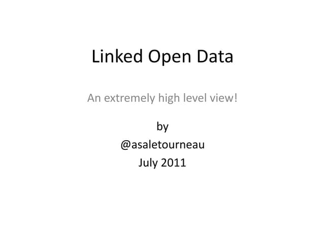 Introduction to linked open data | PPT Introduction to linked open data | PPT
