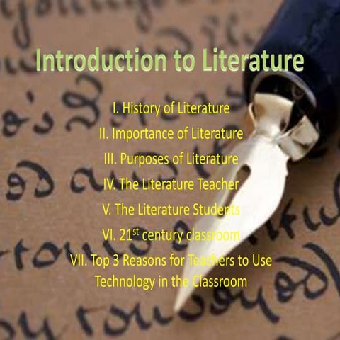 Introduction to literature | PPTX