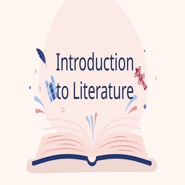 Introduction to Literature by Alj. Powerpoint Presentation | PPTX