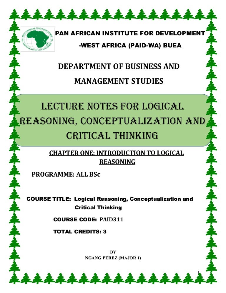 Introduction To Logical Reasoning 2230