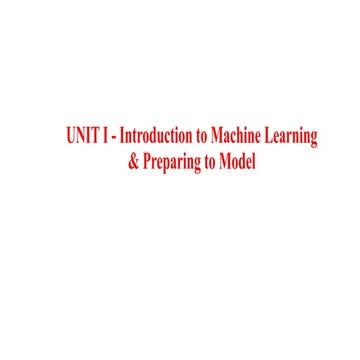 Introduction to machine learning chapter | PPT